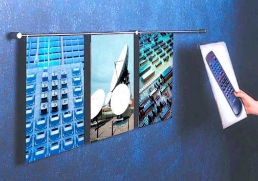 Wall Mounted Hook-on Rod Poster Displays | Wall Info/Poster Display Kits