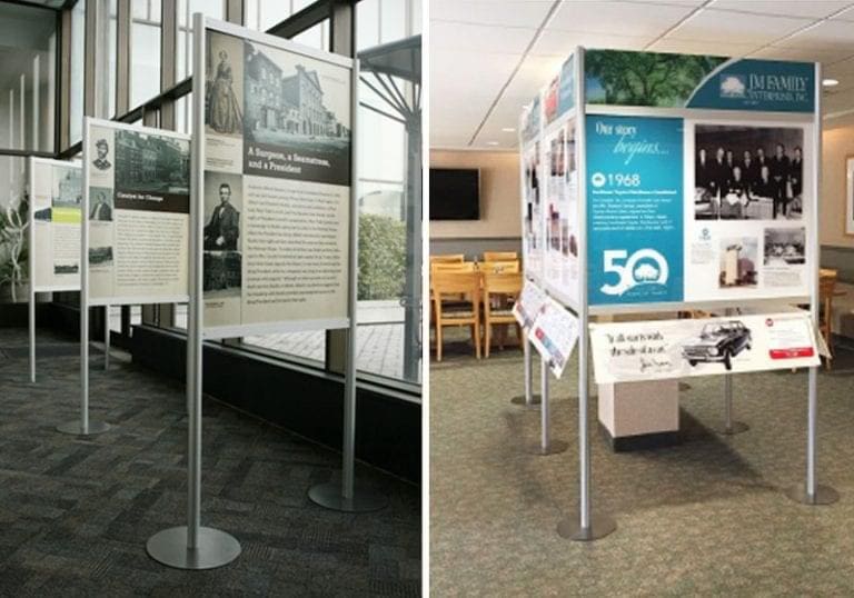 Free-Style Display Stands | Aluminum Displays for Poster & Literature